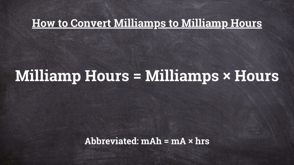 Milliamps To Milliamp Hours mA To MAh Conversion Calculator Milliamps To Milliamp Hours mA To MAh Conversion Calculator